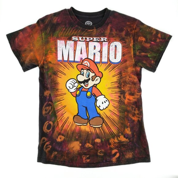 Nintendo | Shirts | Super Mario Custom Painted Glow Blacklight Tshirt ...